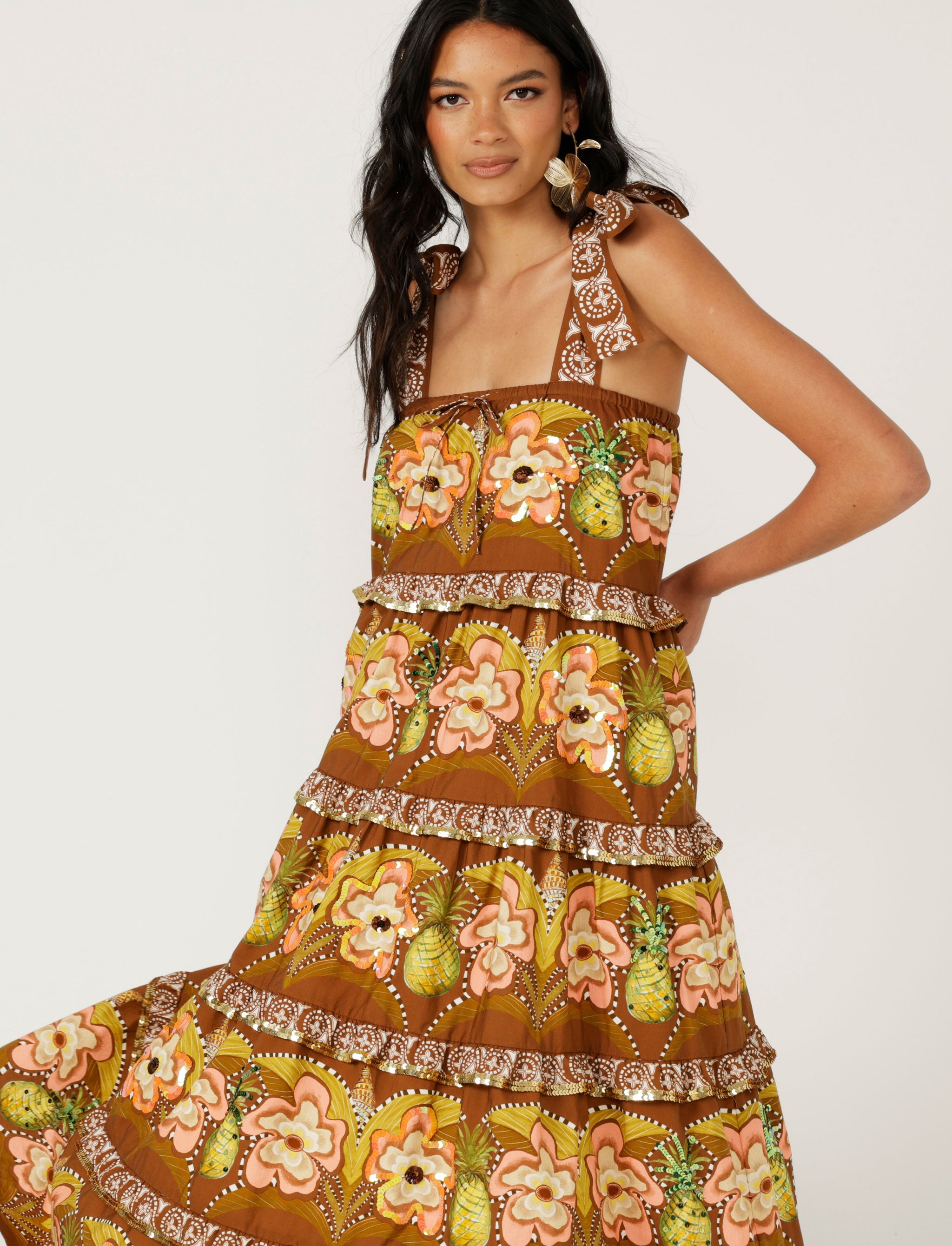 The Isle Of Orchids Maxi Dress